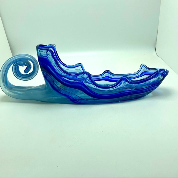 Accents | Vintage 197s Hand Blown Stretch Glass Cornucopia Dish | Poshmark